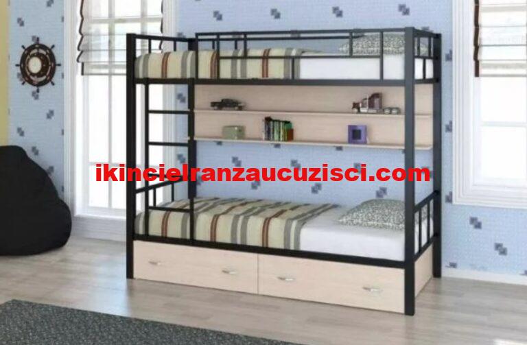 Dar odalar için iki katlı korumalı ucuz ranza